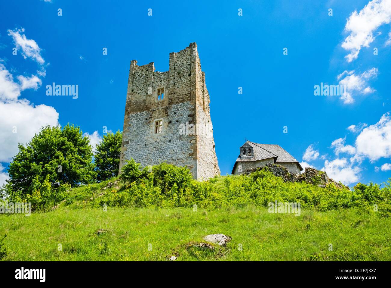 Medieval castle ruins in Brinje in Lika, Croatia Stock Photo - Alamy