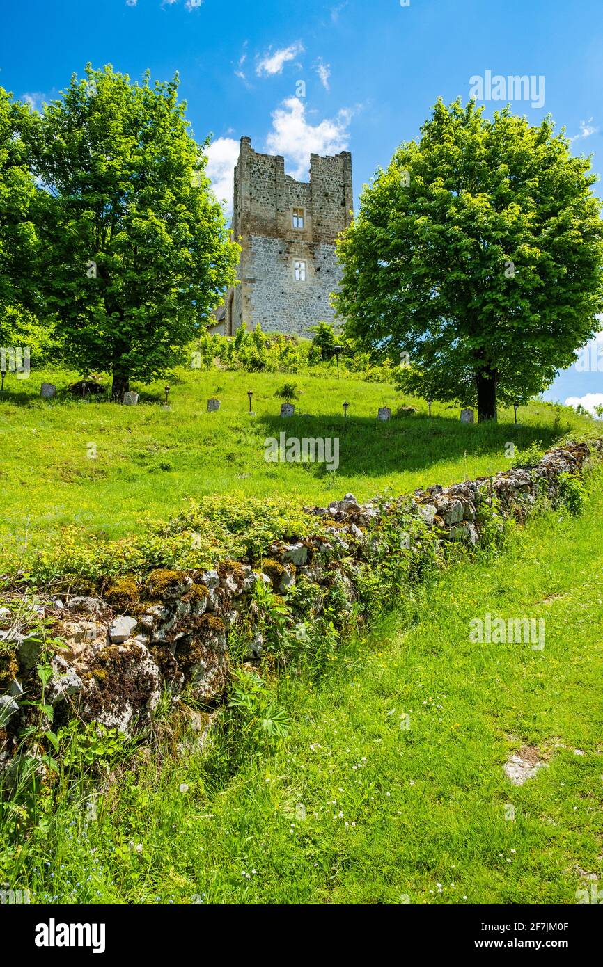 Medieval castle ruins in Brinje in Lika, Croatia Stock Photo - Alamy