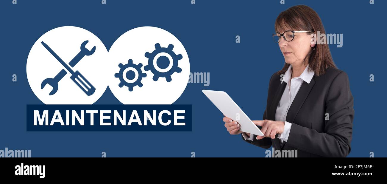 Woman using wrench maintenance hi-res stock photography and images - Alamy