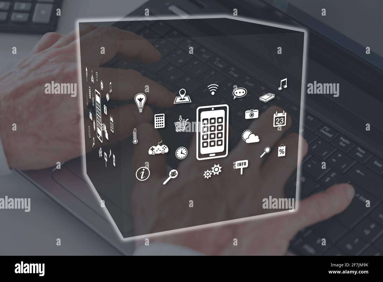 Apps concept illustrated by a picture on background Stock Photo - Alamy