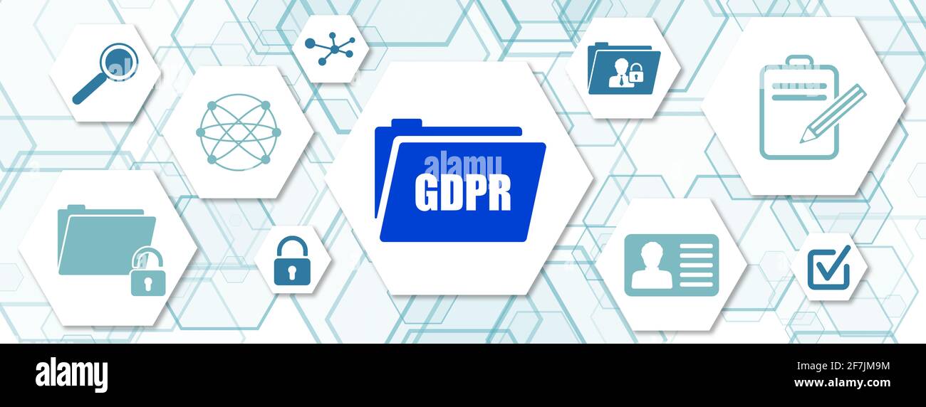 Concept gdpr icons on hi-res stock photography and images - Alamy