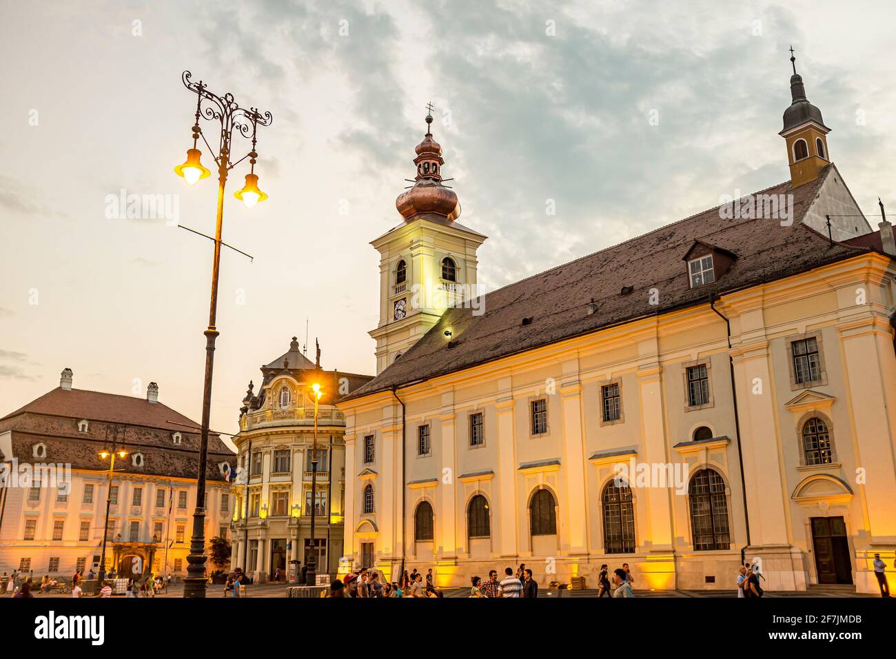 Holy Trinity Roman Catholic Church in the historic centre of Sibiu ...