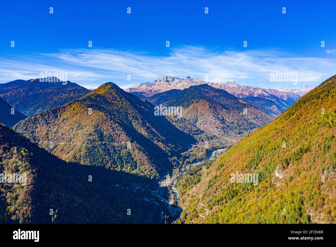 Mountains landscape and view in Racha, Georgia Stock Photo - Alamy