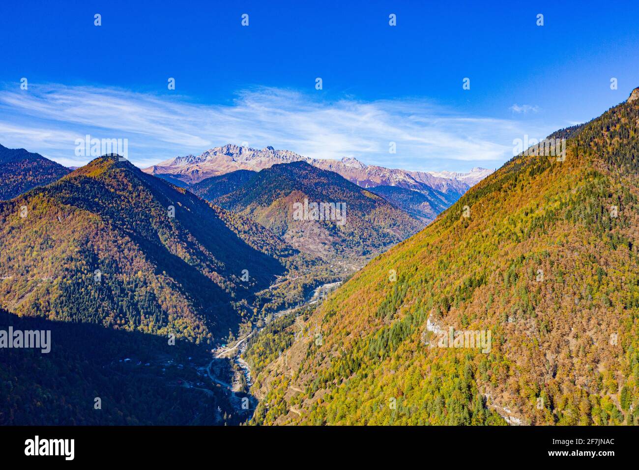 Mountains landscape and view in Racha, Georgia Stock Photo - Alamy