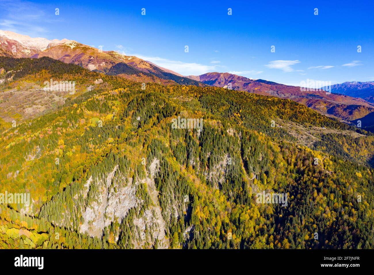 Mountains landscape and view in Racha, Georgia Stock Photo - Alamy