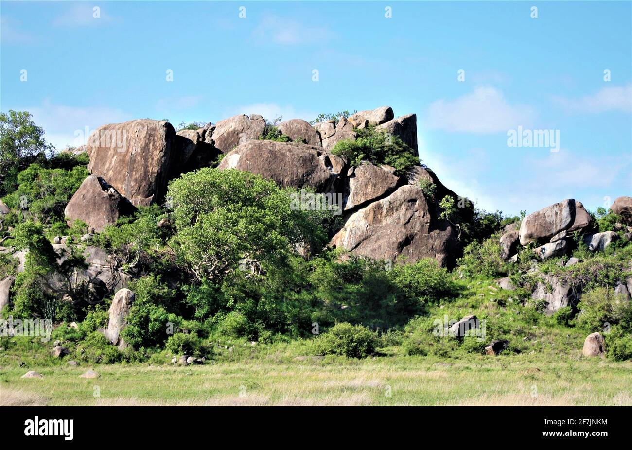 The big rocks just inside the entrance of the Serengeti National Park ...