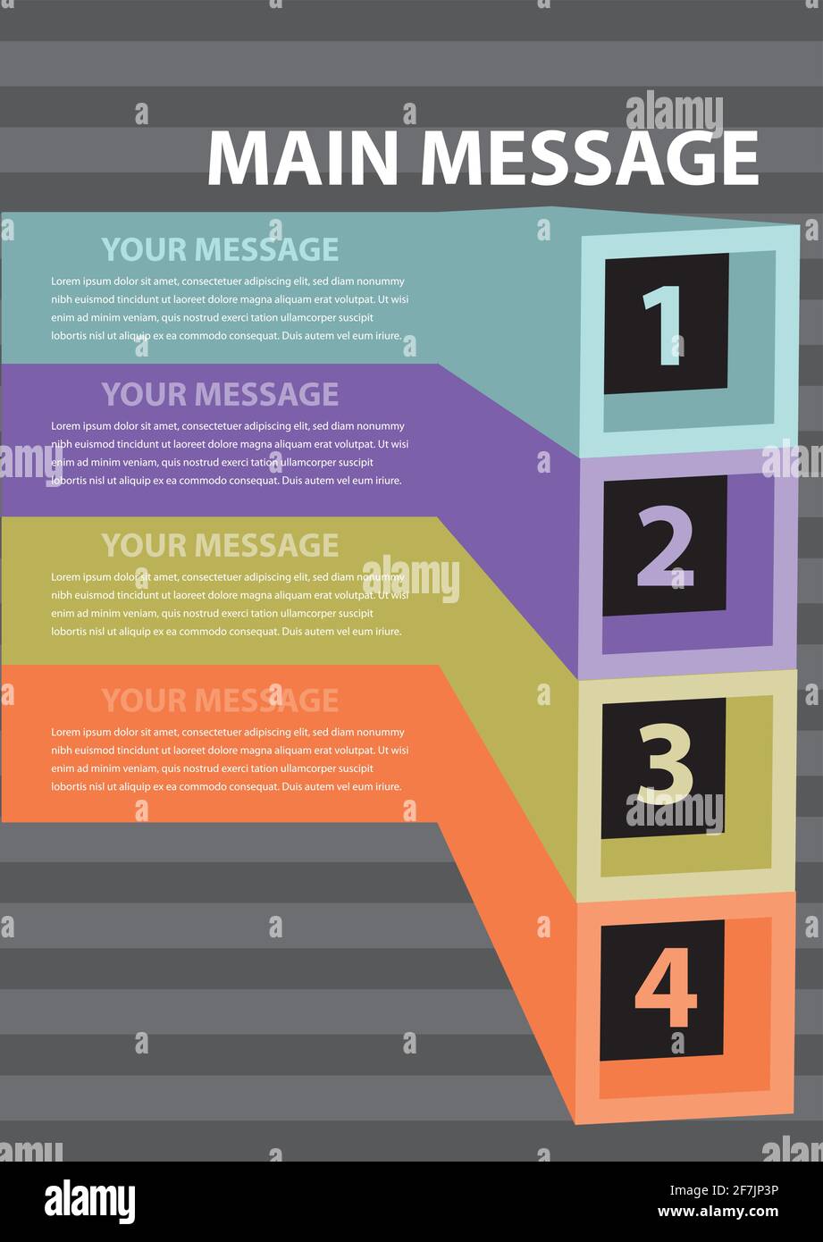 Simple 3D Layout with alphabet and area for own copy. Vector ...