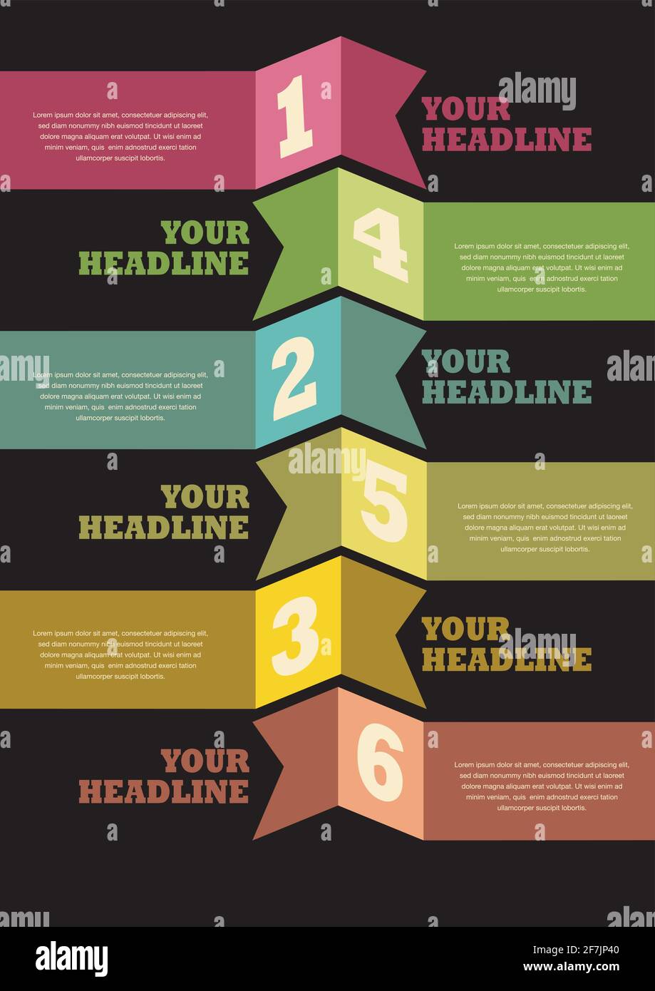 Layout design of paper banners with own area for text. Vector ...