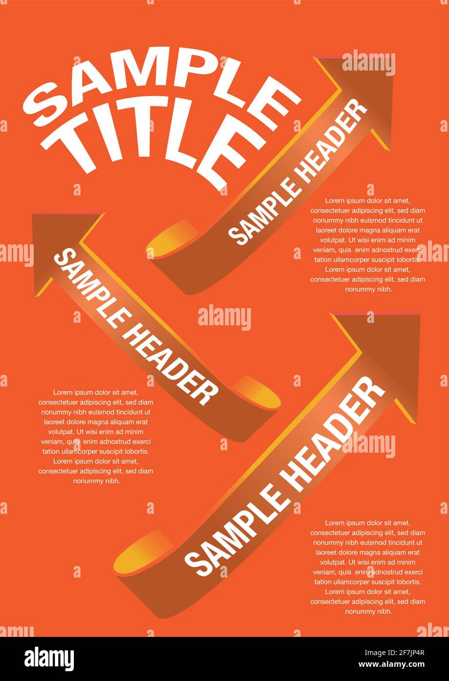 Minimal infographics of 3D arrows and area for text. Vector ...