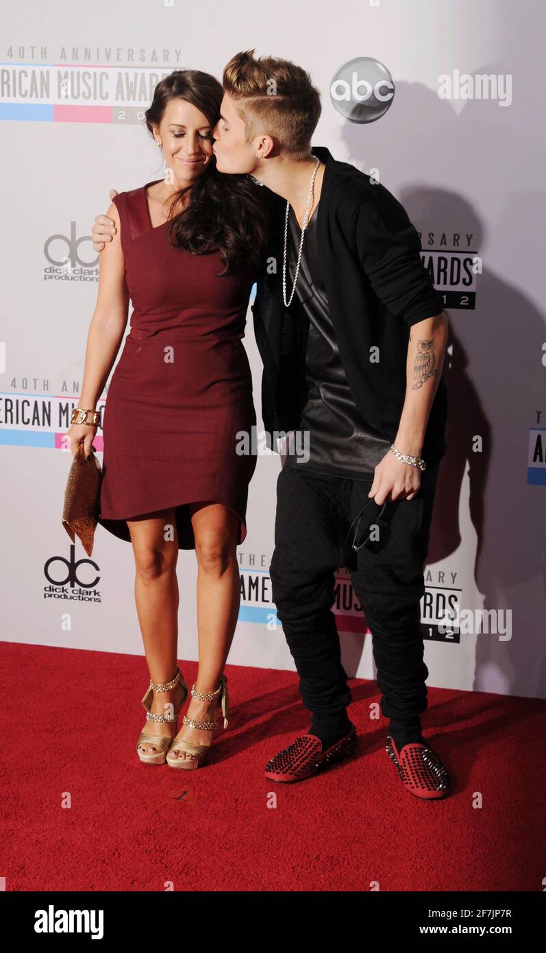 Justin Bieber attends the 40th Anniversary American Music Awards held ... Justin Bieber attends the 40th Anniversary American Music Awards held ...