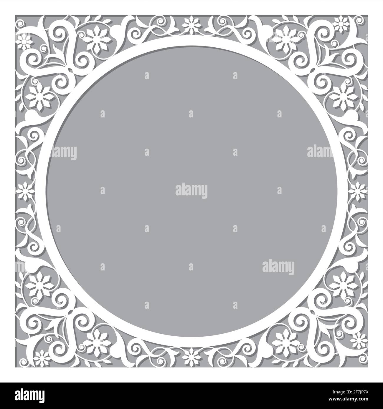 Moroccan openwork vector frame or border design with corners - perfect ...