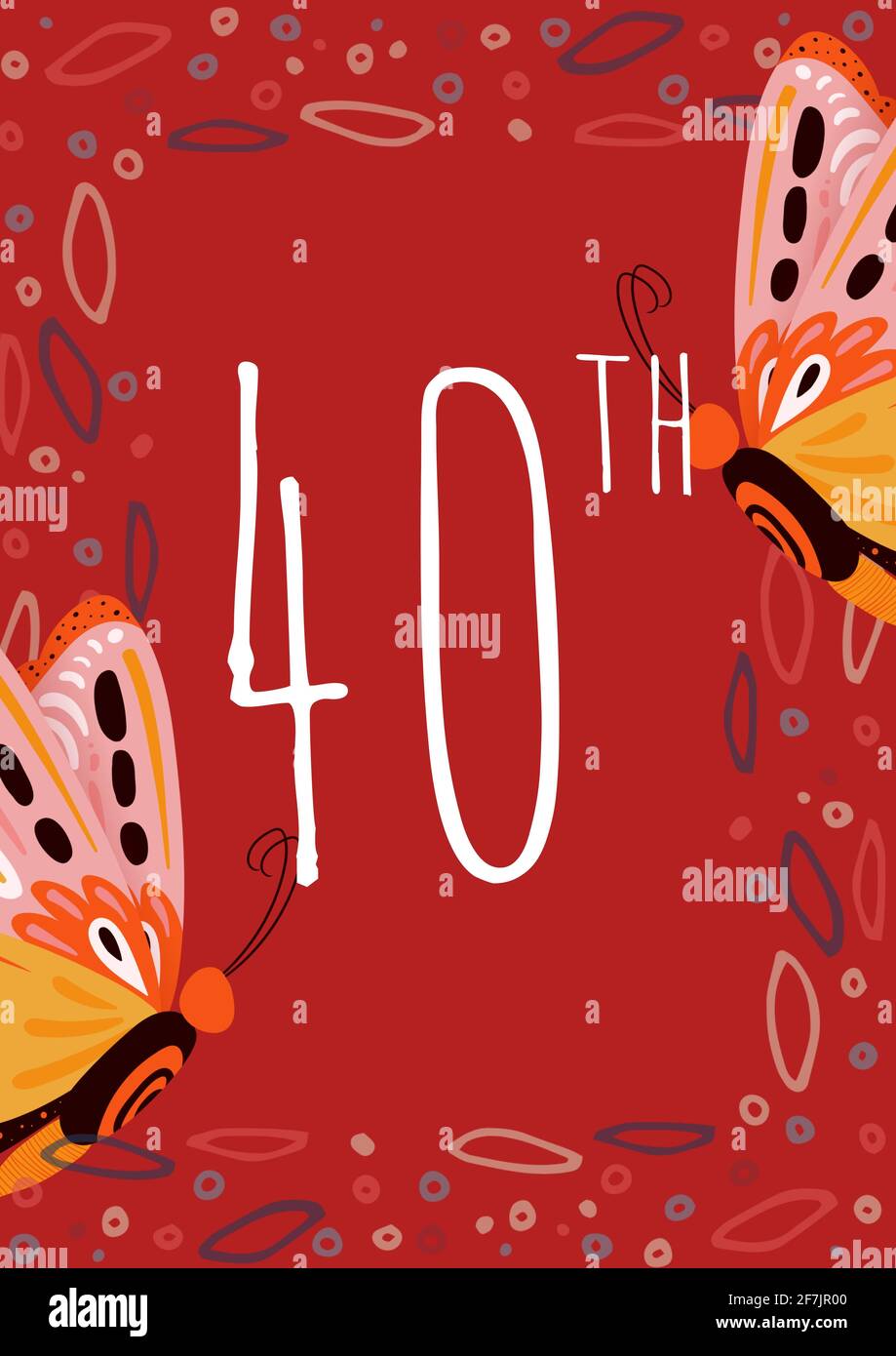 40th birthday background hi-res stock photography and images - Alamy