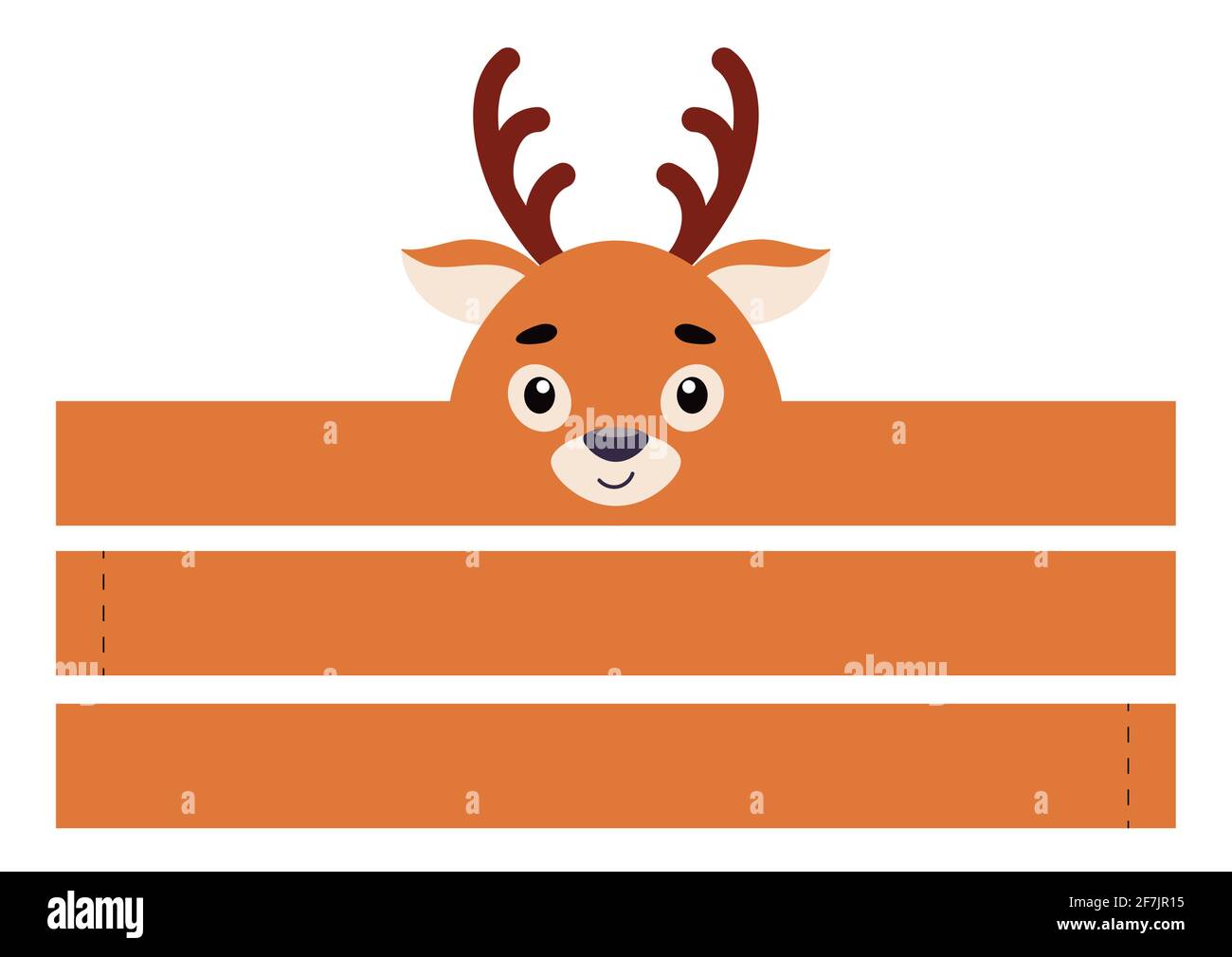 Printable deer paper crown. Party headband die cut template for ...