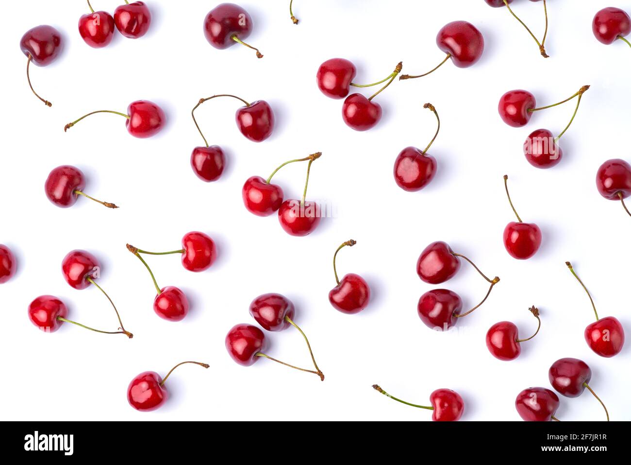 sweet cherry fruits isolated on white background Stock Photo - Alamy
