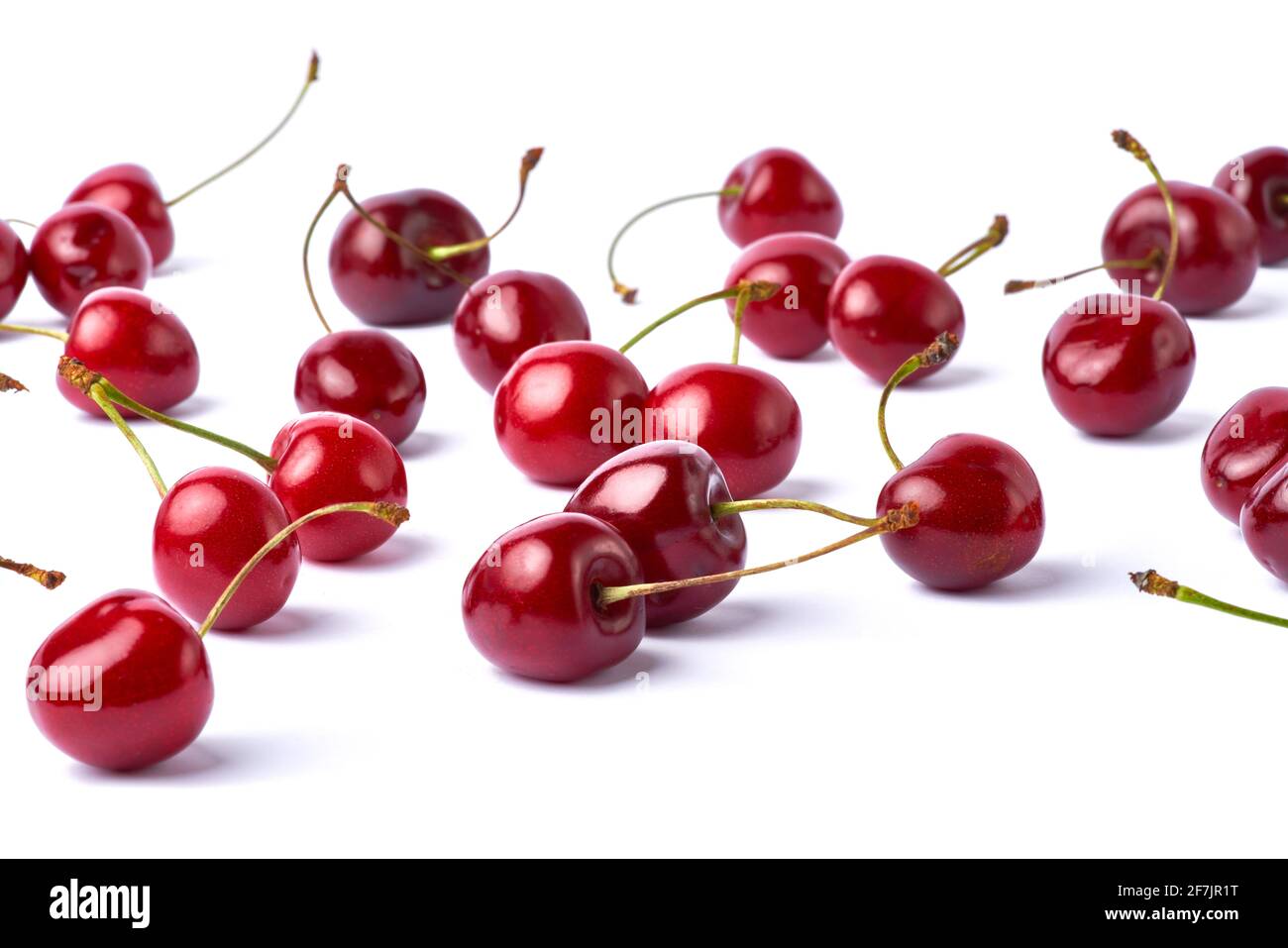 sweet cherry fruits isolated on white background Stock Photo - Alamy