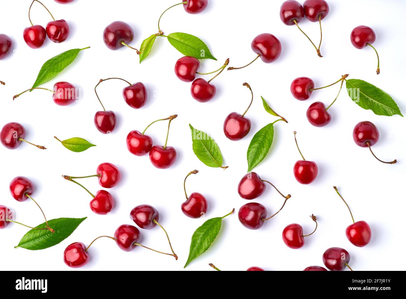 sweet cherry fruits isolated on white background Stock Photo - Alamy