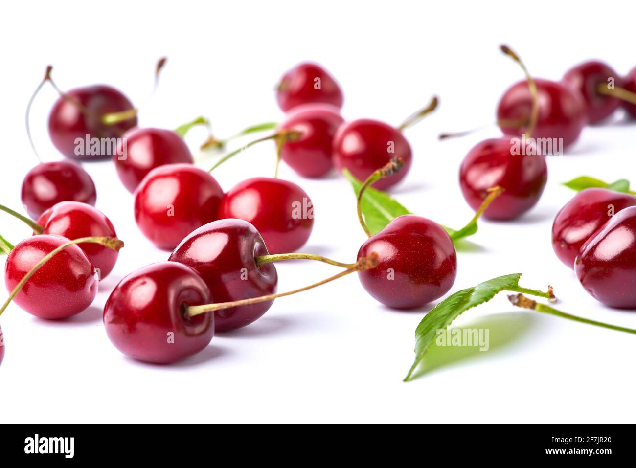 sweet cherry fruits isolated on white background Stock Photo - Alamy
