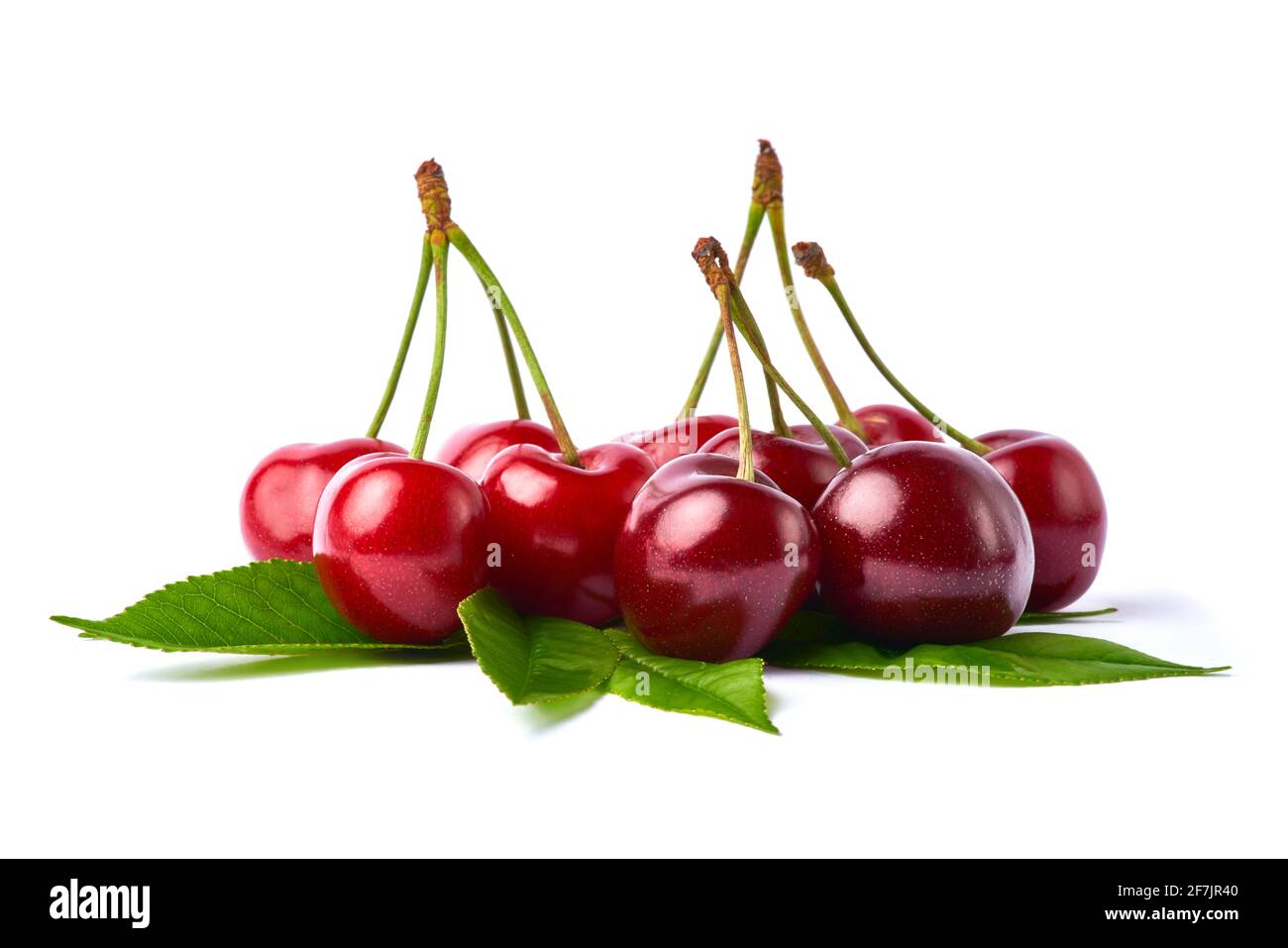 sweet cherry fruits isolated on white background Stock Photo - Alamy