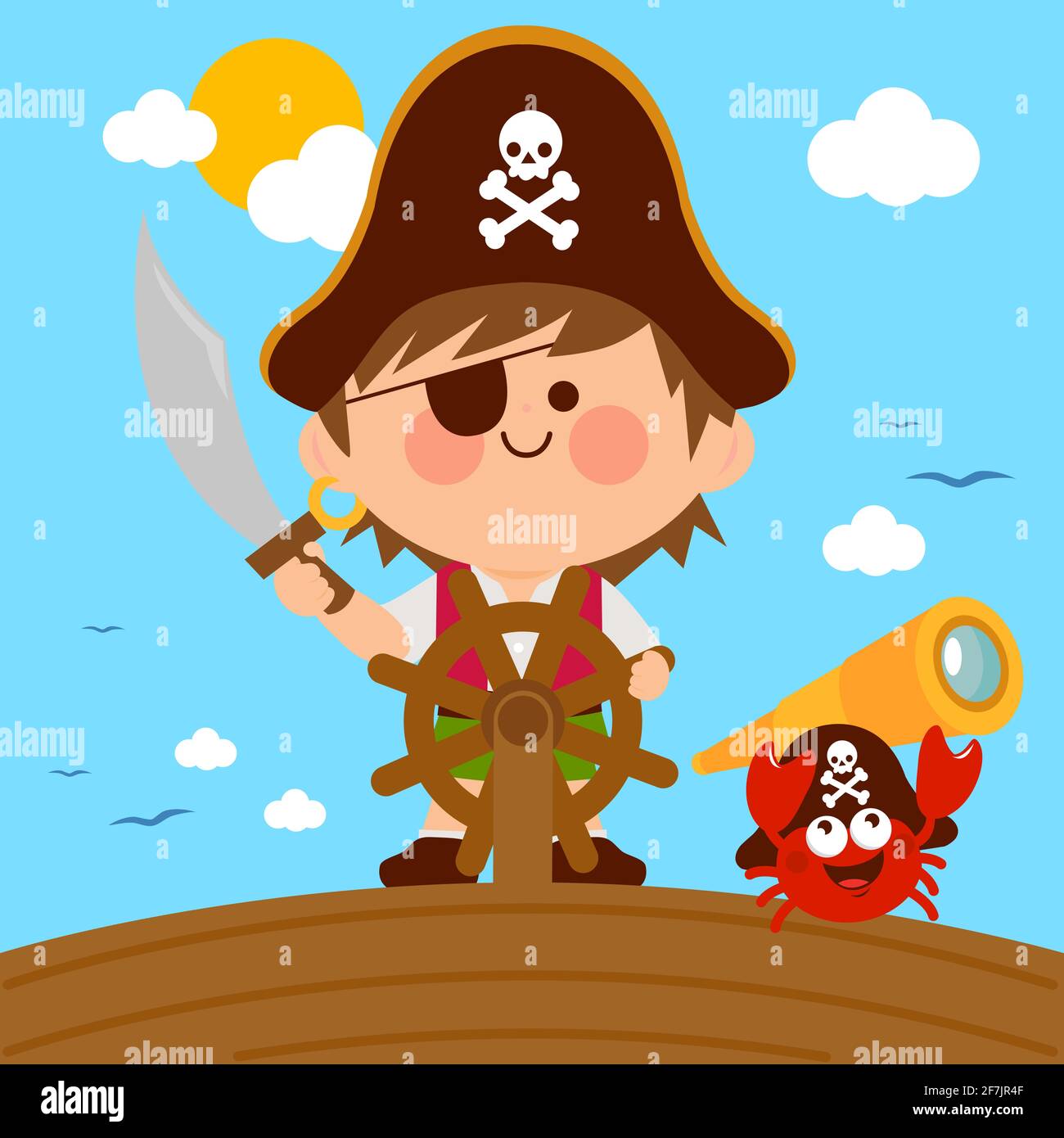Pirate Ship Wheel Clip Art