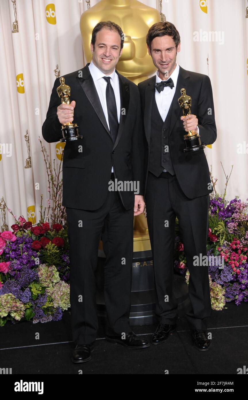 Milik Bendjelloul, Simon Chinn at the Press Room 85th Academy Awards ...