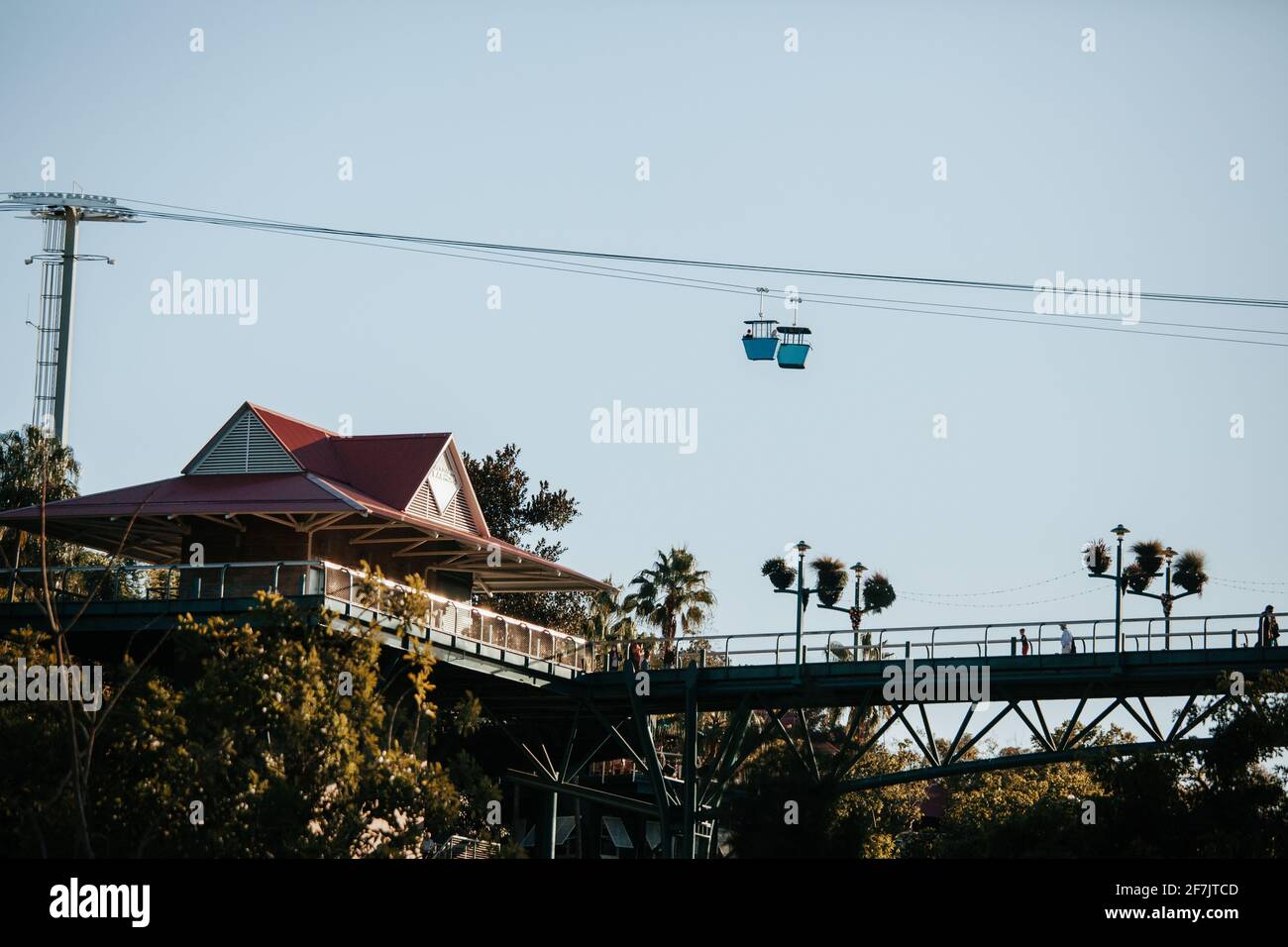 Funicular cart in the air Stock Photo - Alamy