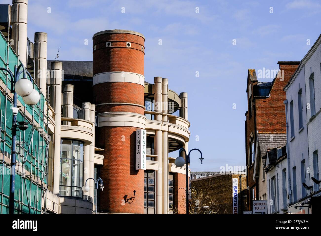 Kingston, London UK, April 7 2021, Mixture Of Old And New high Street ...