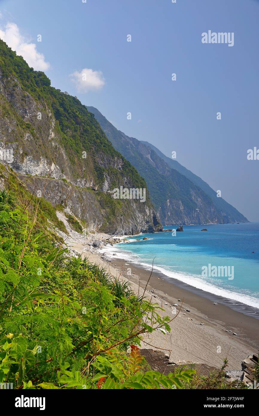 View of Qingshui Cliff, parts of Taroko National Park, located at ...