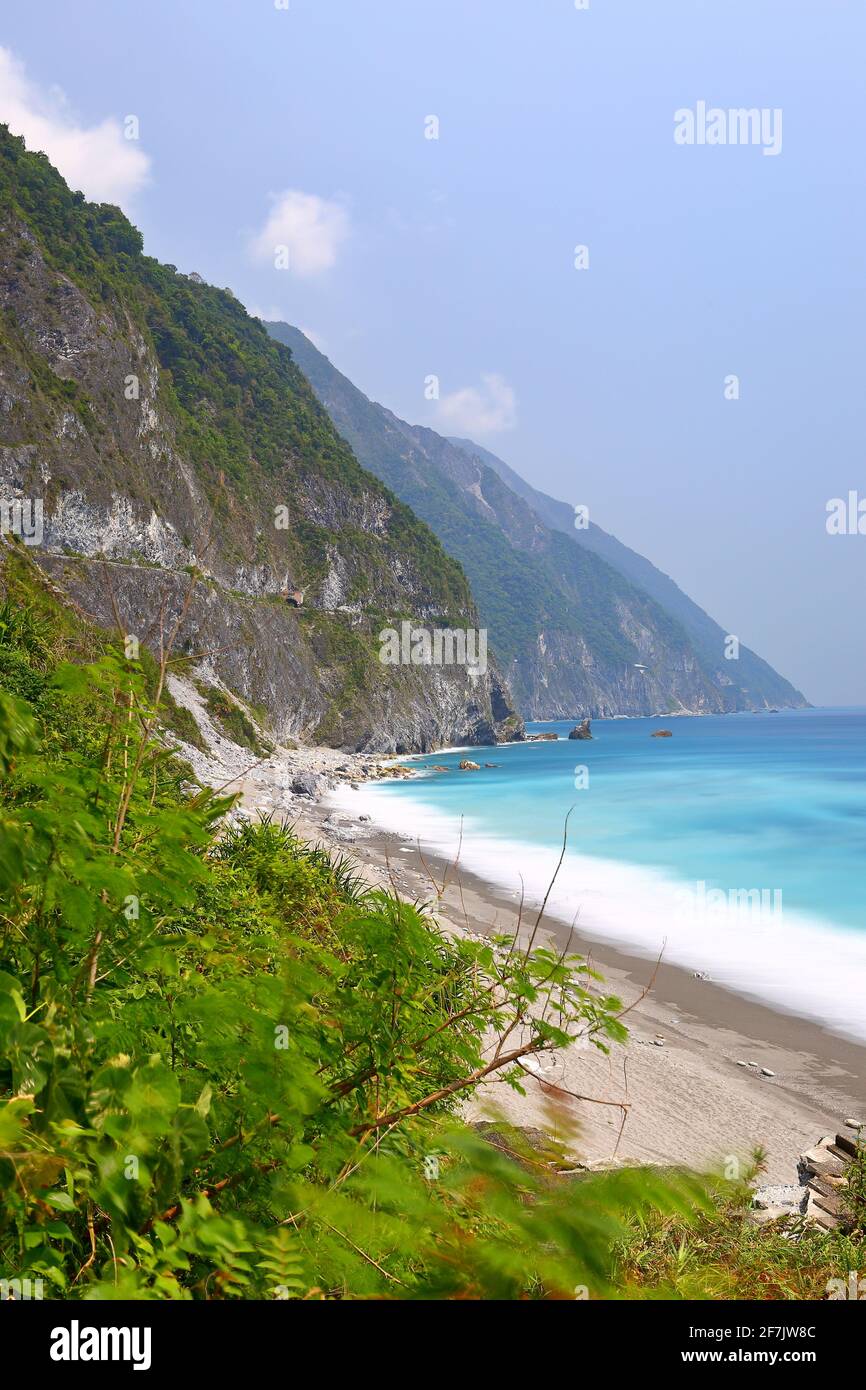 View of Qingshui Cliff, parts of Taroko National Park, located at ...