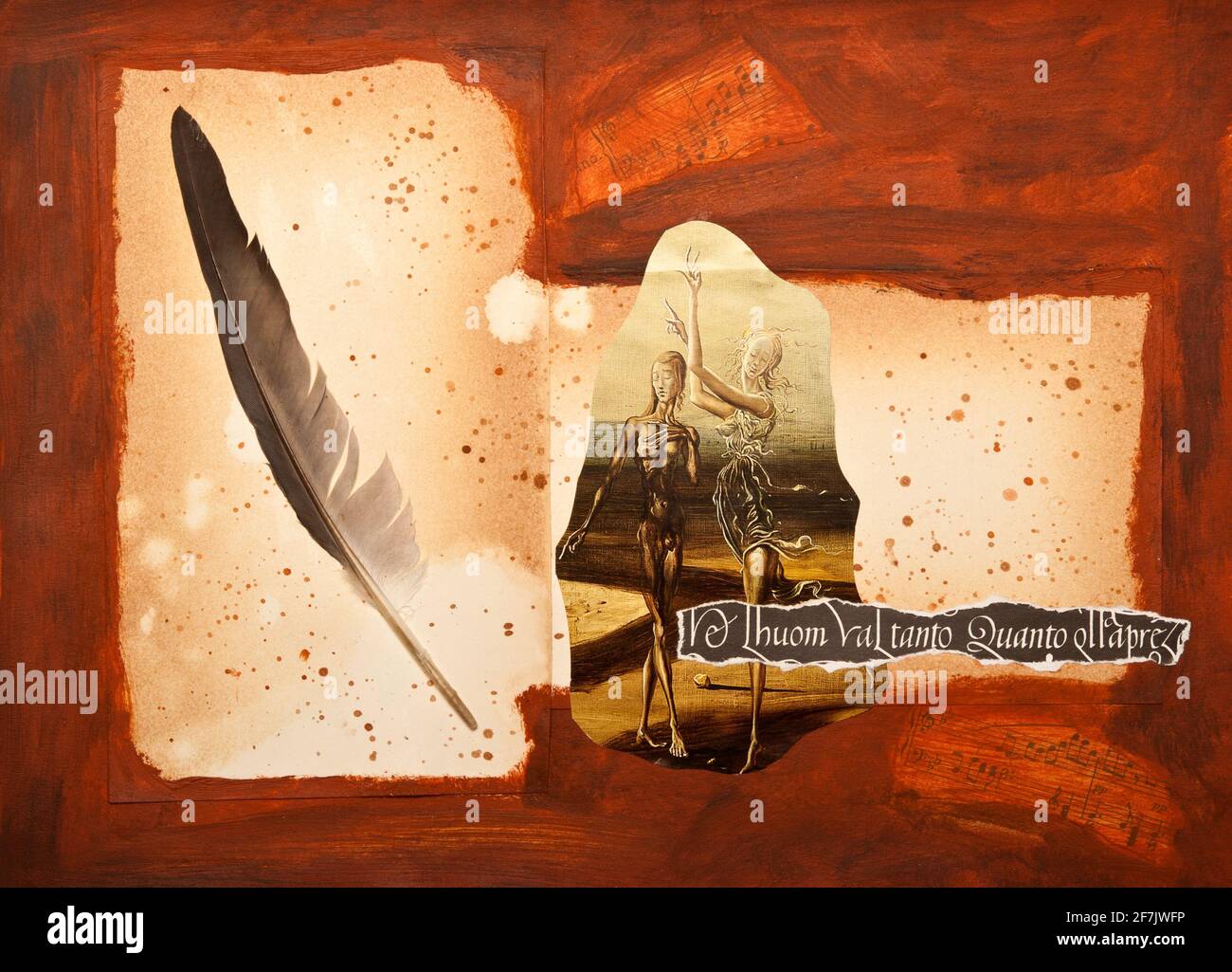 collage and mixed media, visual surreal poem concept Stock Photo - Alamy