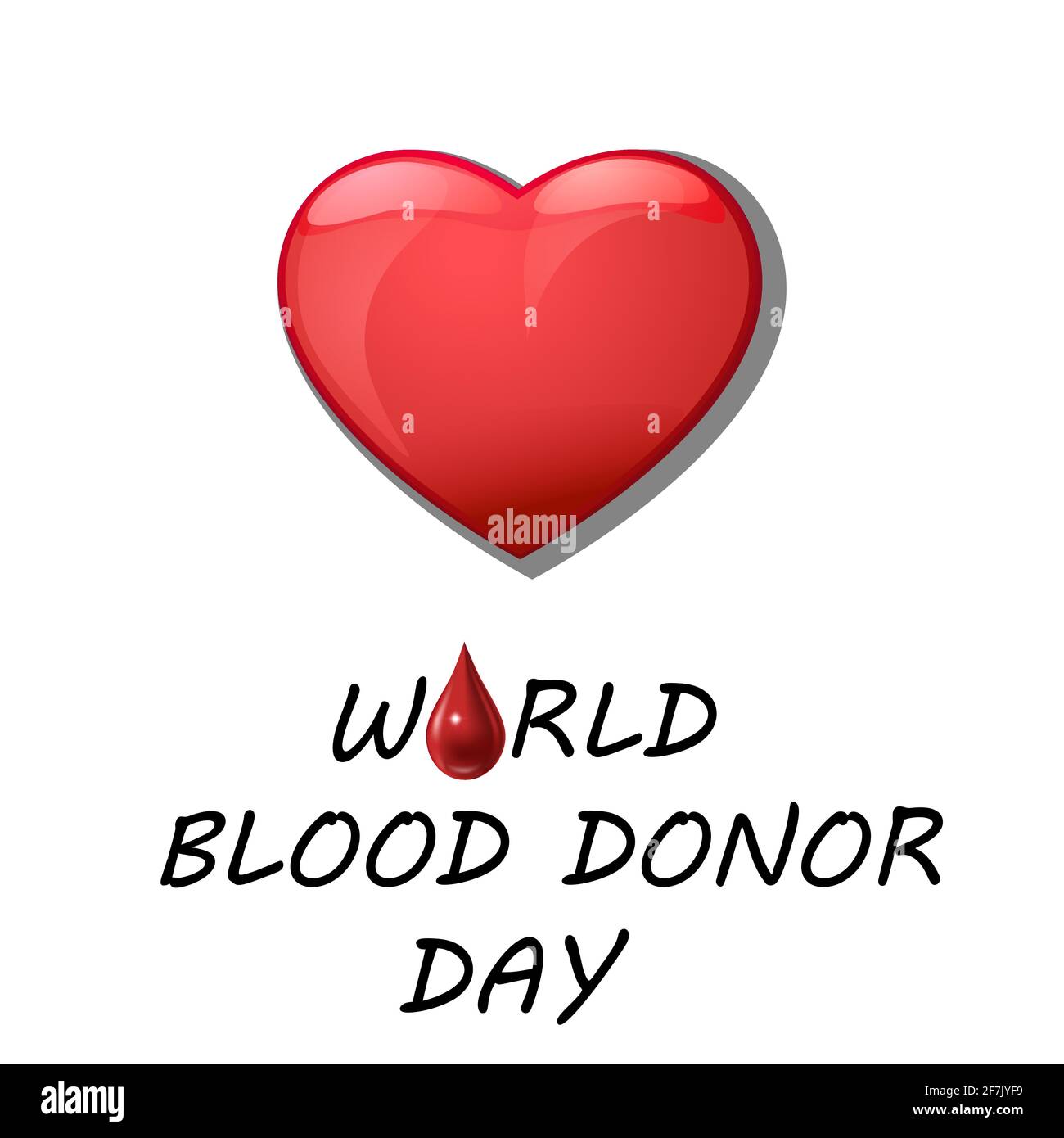 World blood donor day lettering card. Vector illustration of Donate ...