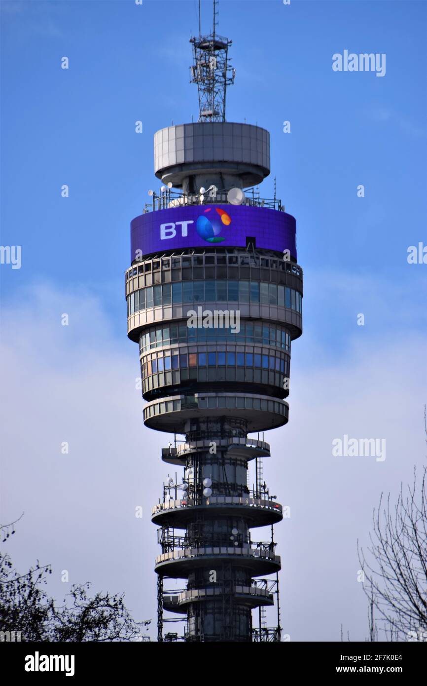 BT Tower detail, London, United Kingdom Stock Photo - Alamy
