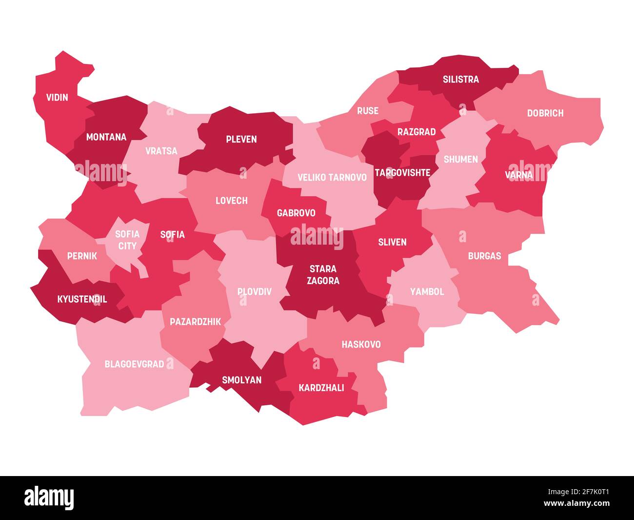 Mapa Politico De Bulgaria Mapa Político Da Bulgária Royalty Free