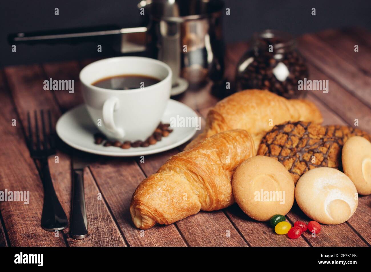 cookies sweets kitchen breakfast tea drinking desserts Stock Photo - Alamy