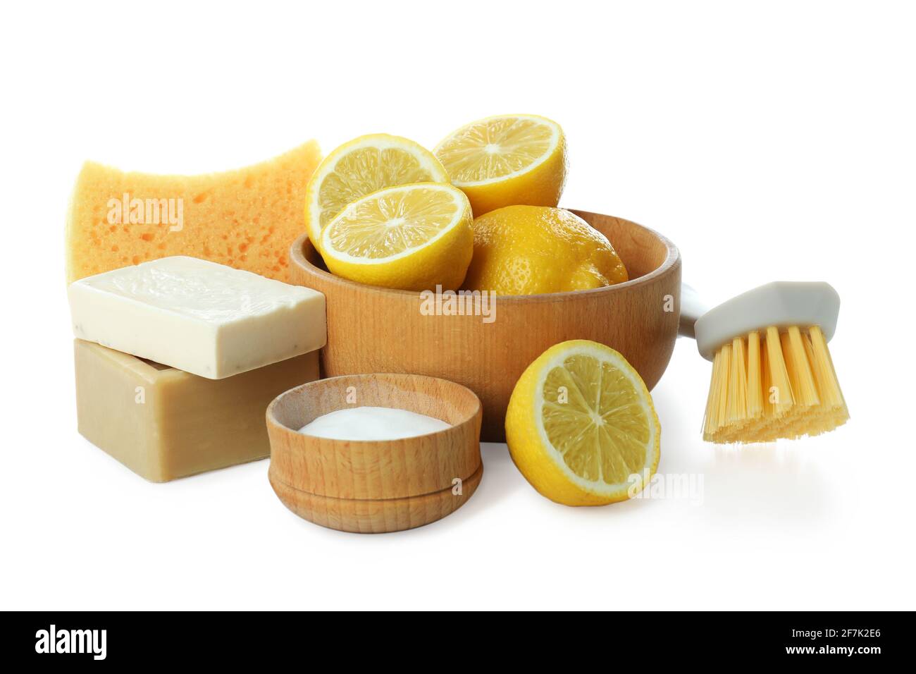 Eco friendly cleaning tools isolated on white background Stock Photo ...