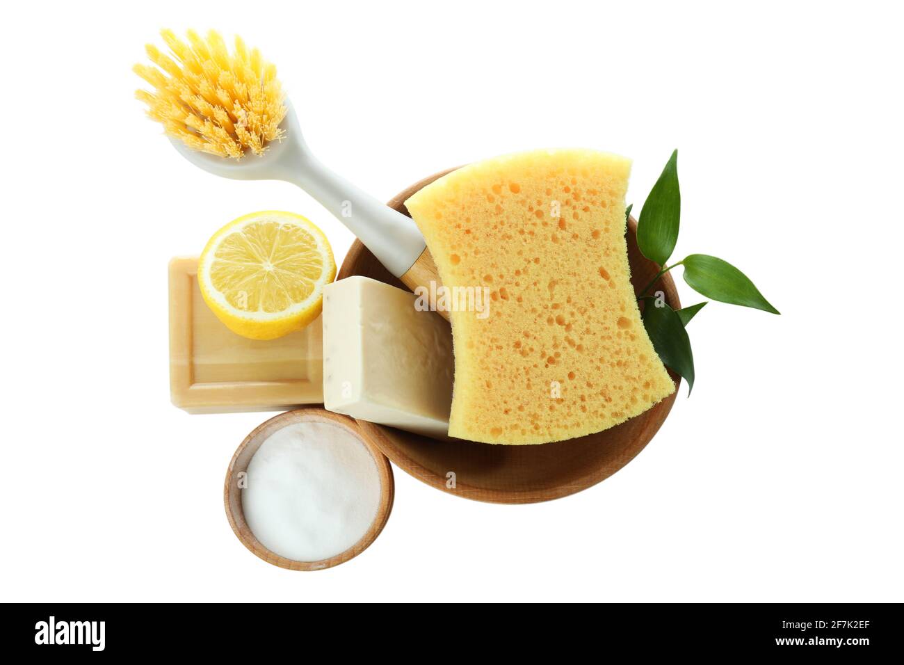 Eco friendly cleaning tools isolated on white background Stock Photo ...