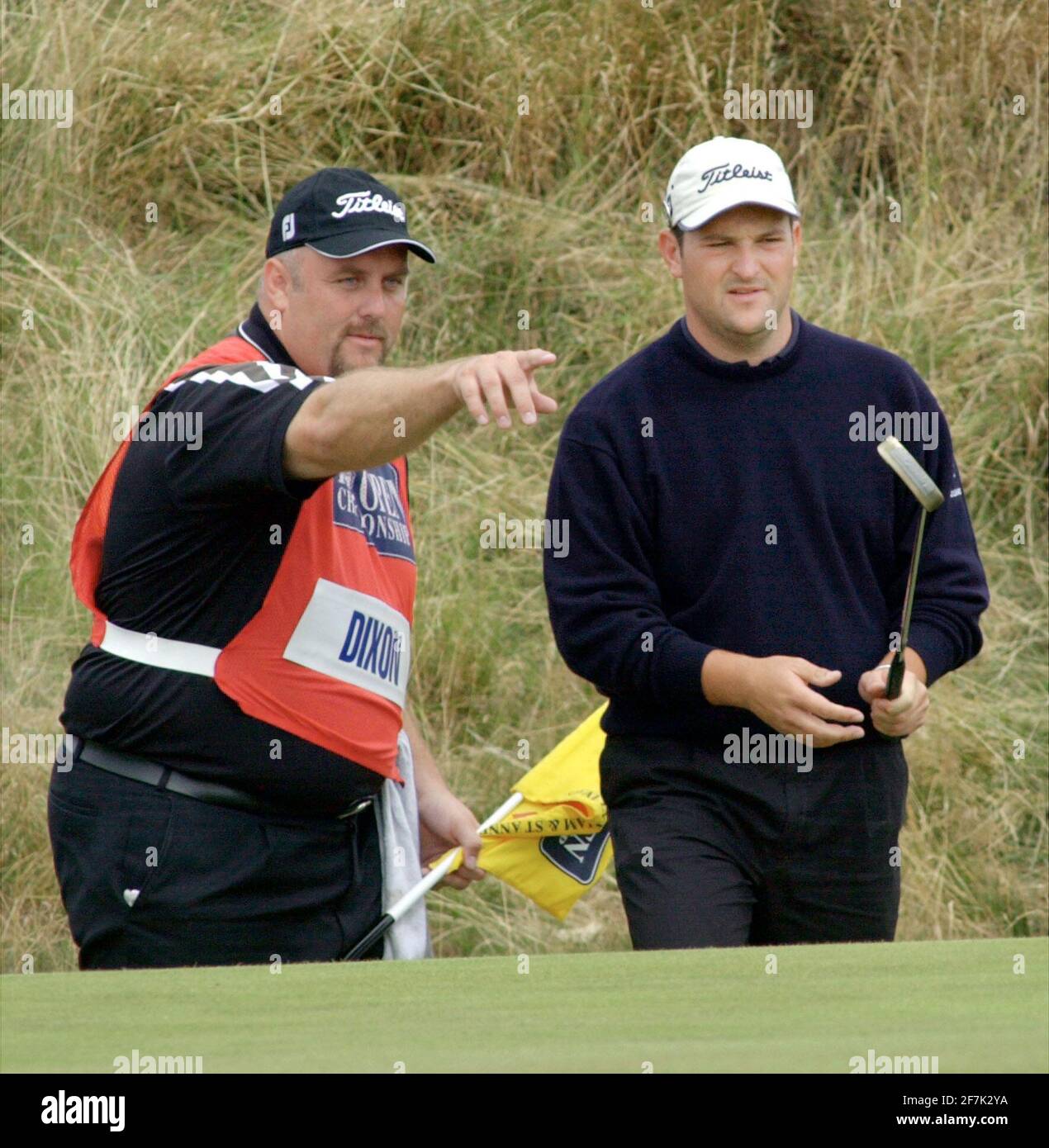 BRITISH OPEN GOLF CHAMPIONSHIP JULY 2001 LYTHAMDAVID DIXON AND CADDIE ...