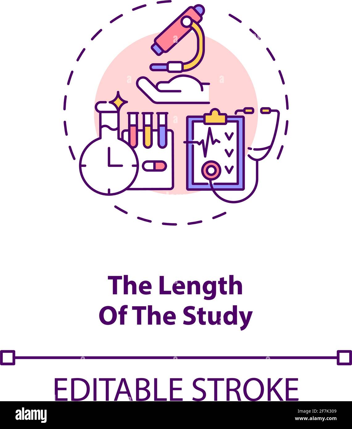 Study length concept icon Stock Vector Image & Art - Alamy