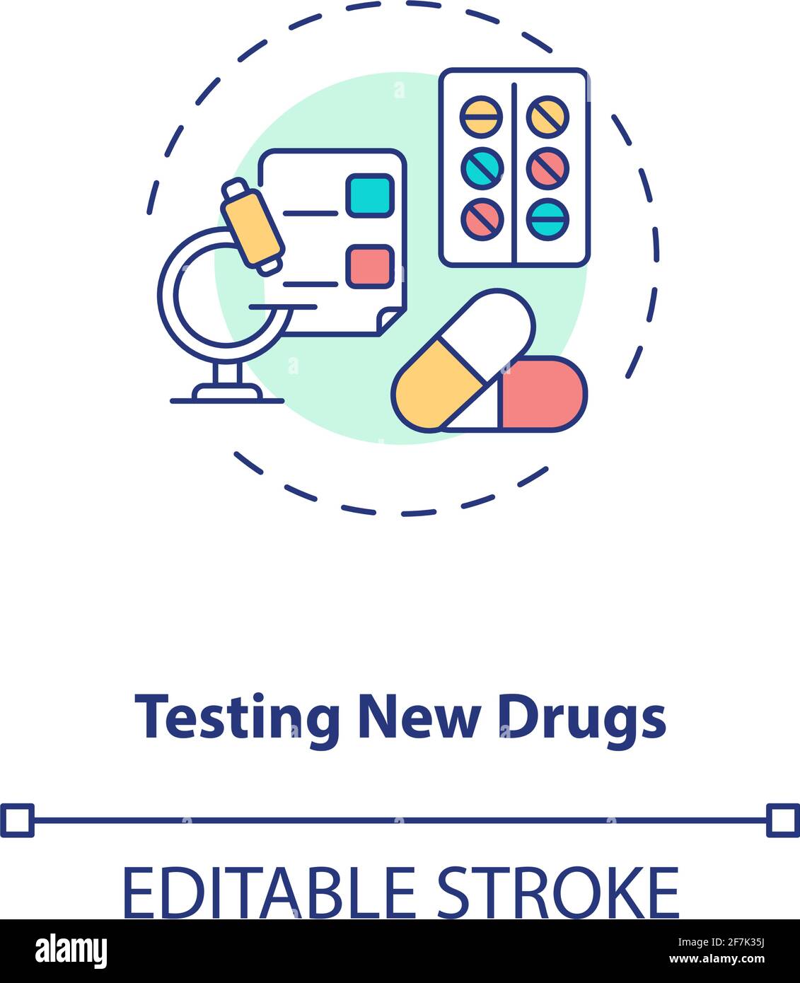 Testing new drugs concept icon Stock Vector Image & Art - Alamy