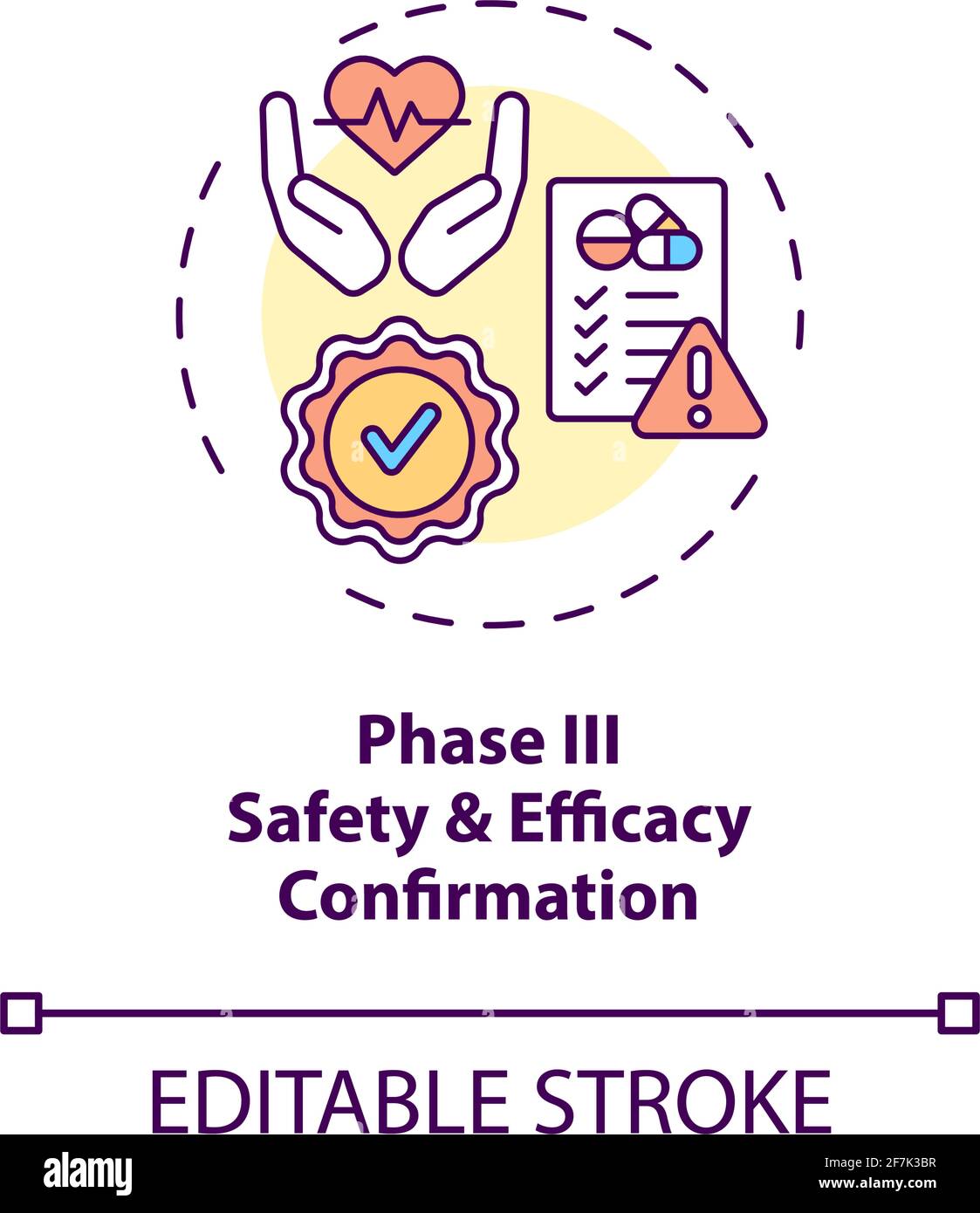 Safety and efficacy confirmation concept icon Stock Vector Image & Art ...