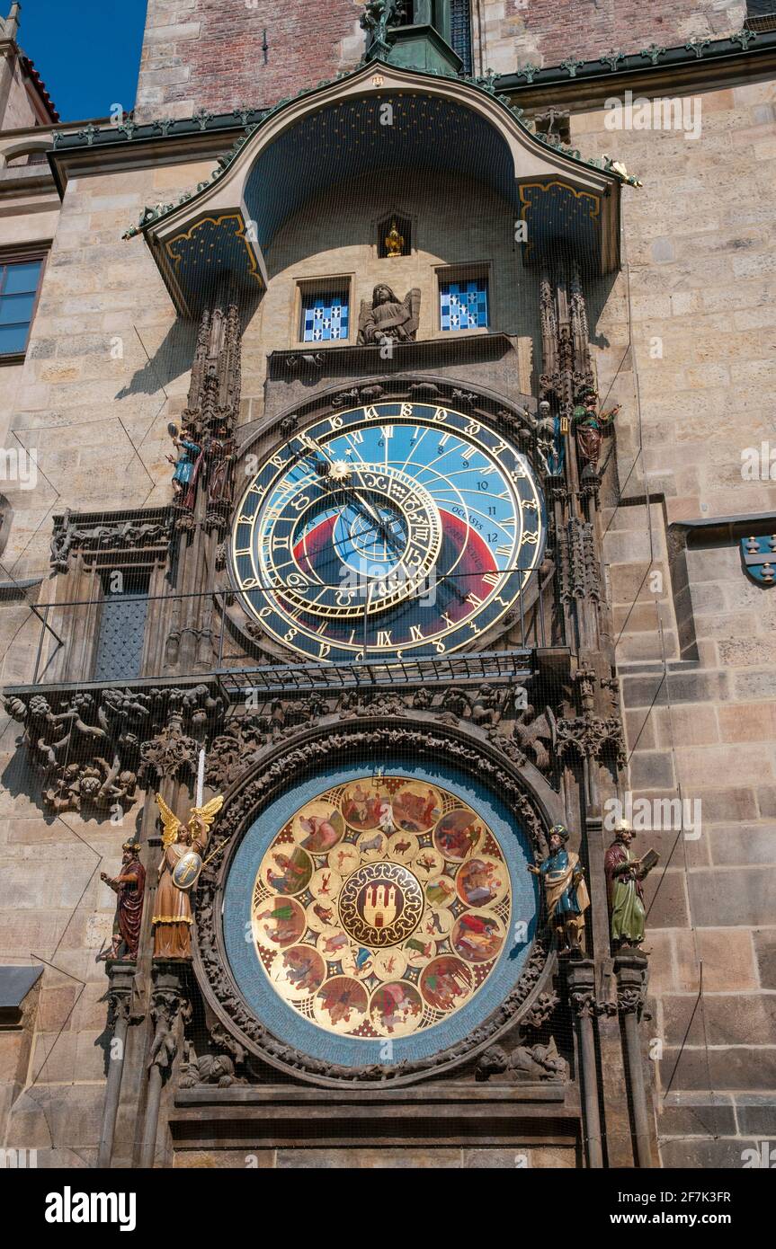 Astronomical clock on the Town Hall, Old Town Square, UNESCO World ...