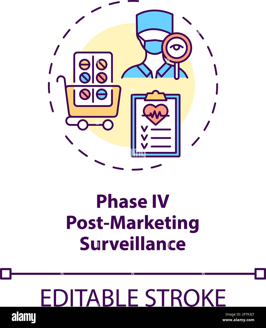 Post-marketing surveillance concept icon Stock Vector Image & Art - Alamy