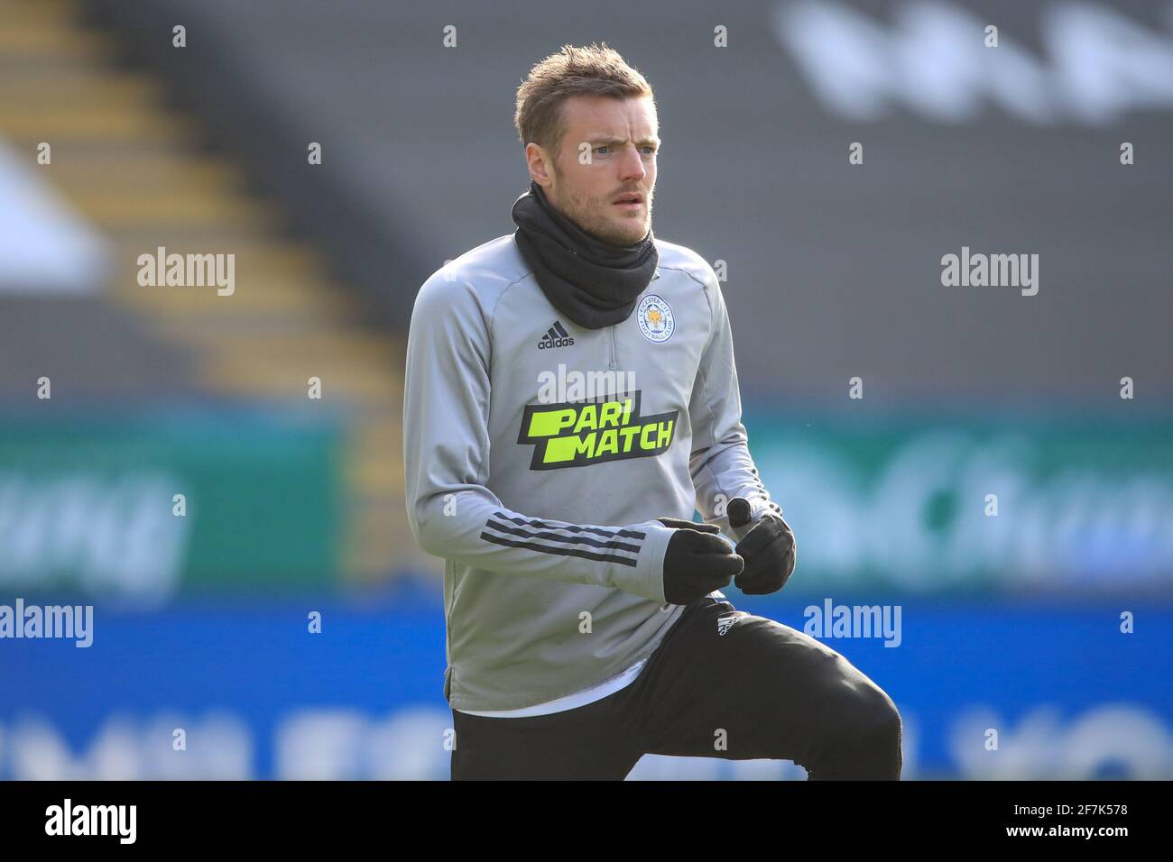 Jamie Vardy #9 of Leicester City during the warm up Stock Photo - Alamy