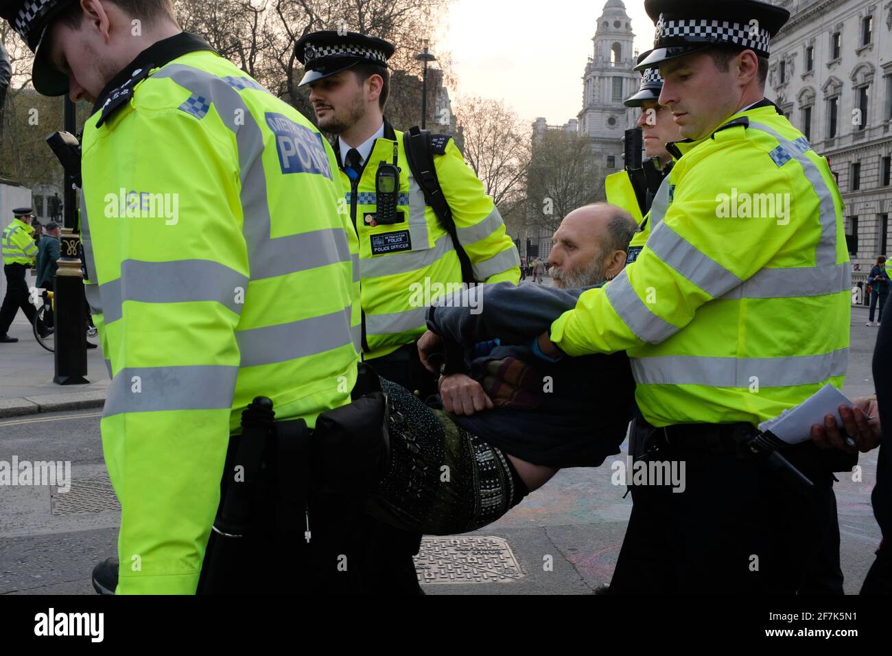 LONDON - APRIL 2019: Extinction Rebellion climate change protest in ...