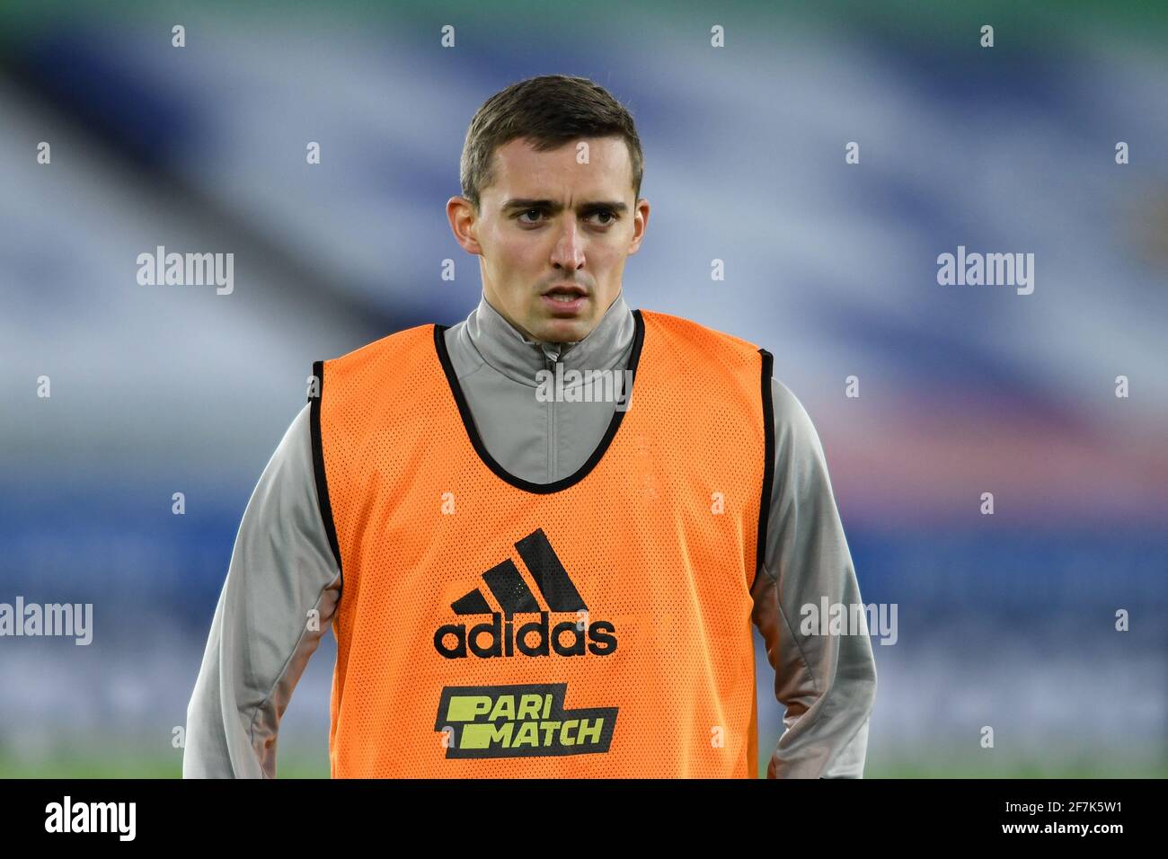 Timothy Castagne #27 of Leicester City warming up before the game Stock ...
