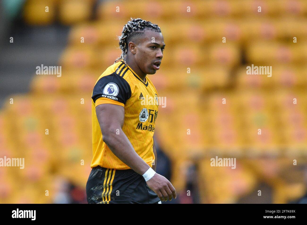 Adama Traore #37 of Wolverhampton Wanderers during the game Stock Photo ...