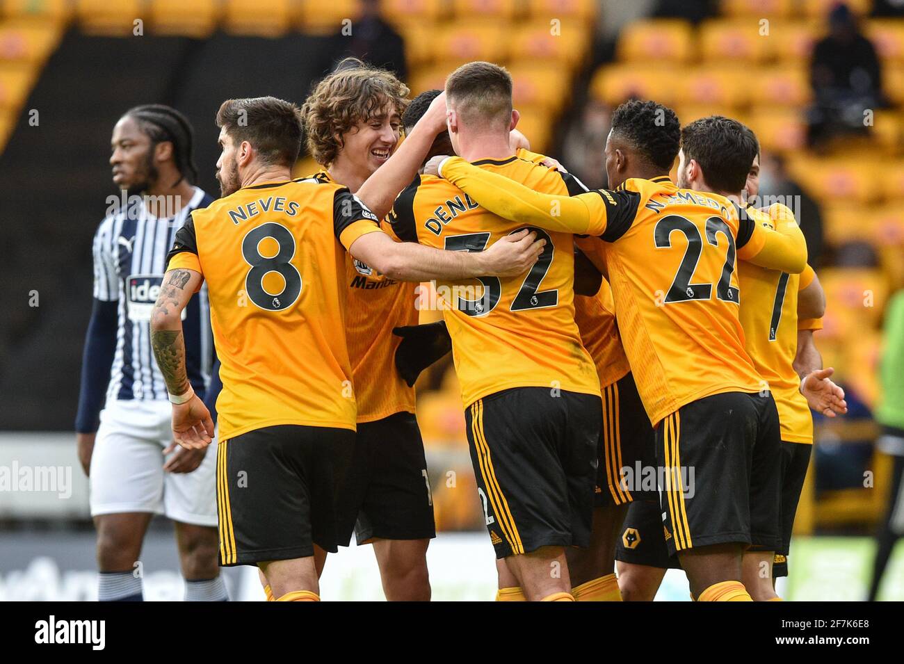 Willy Boly #15 of Wolverhampton Wanderers celebrates his goal to make ...