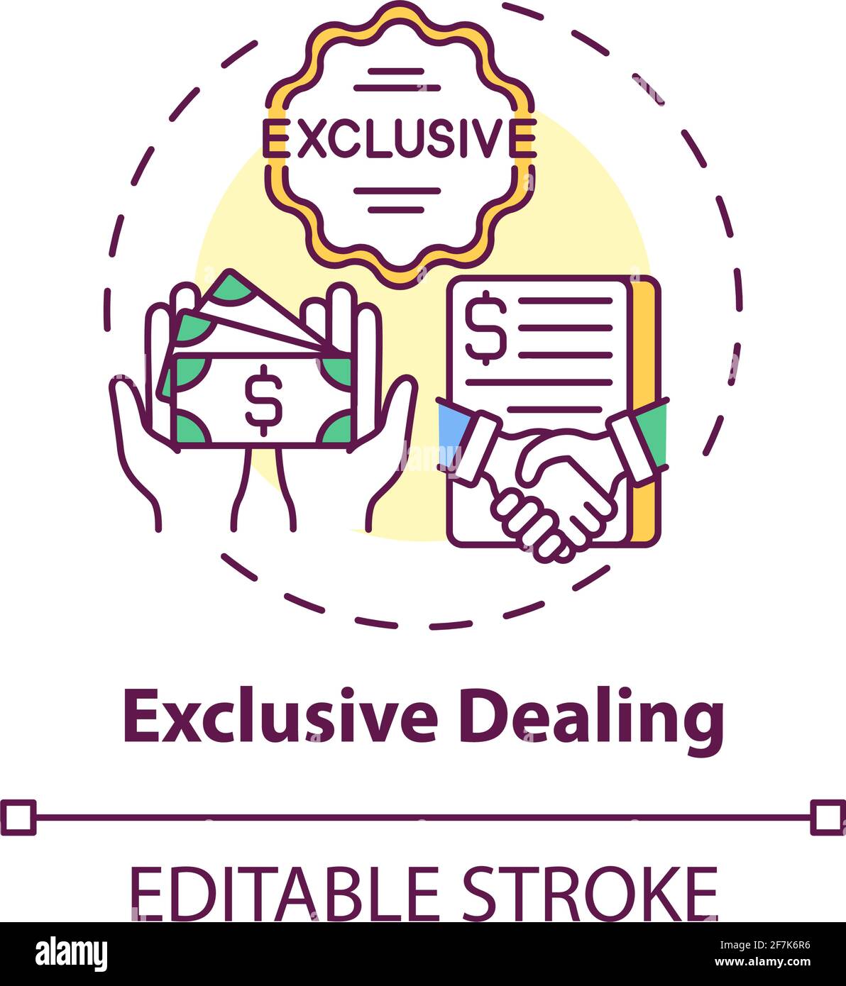 Exclusive dealing concept icon Stock Vector Image & Art - Alamy