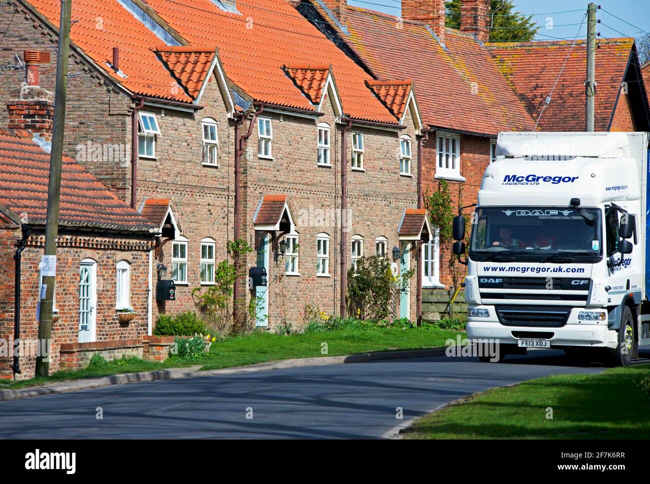 Lorry in the village of Wheldrake, North Yorkshire, England UK Stock ...