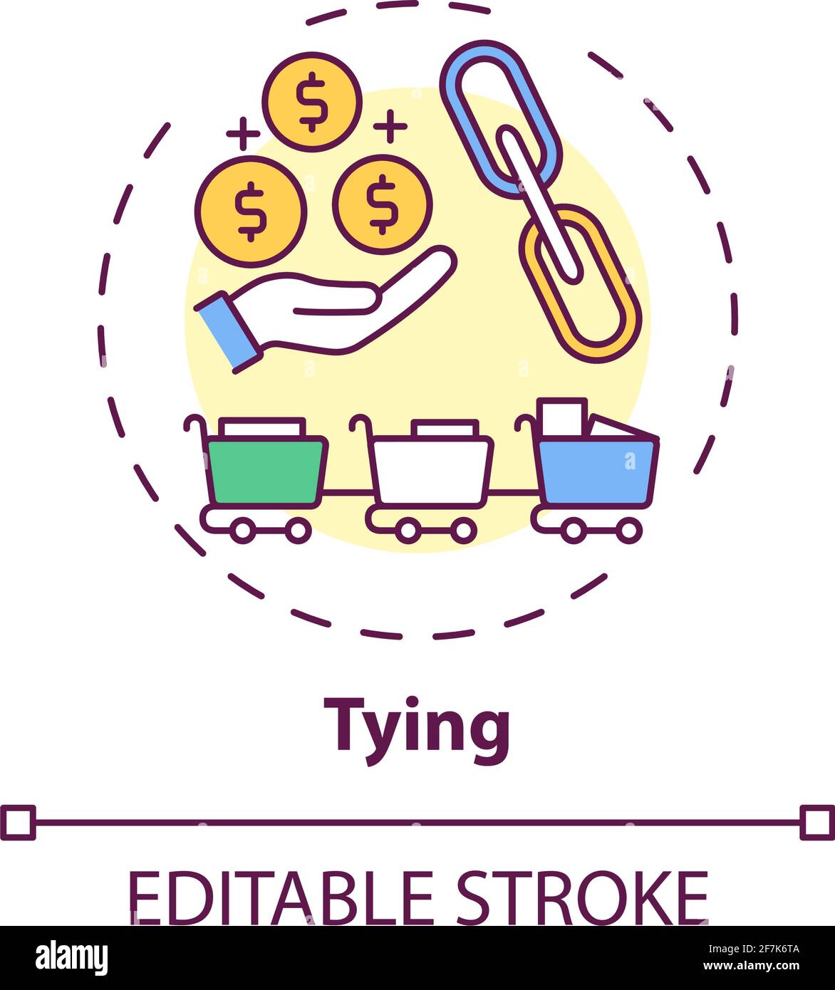 Tying concept icon Stock Vector Image & Art - Alamy