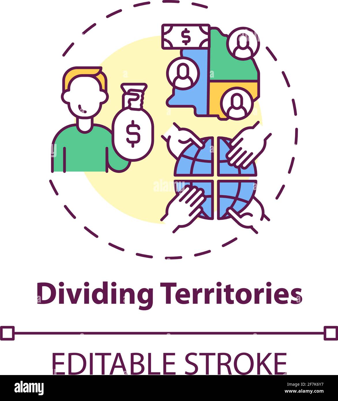 Dividing territories concept icon Stock Vector Image & Art - Alamy
